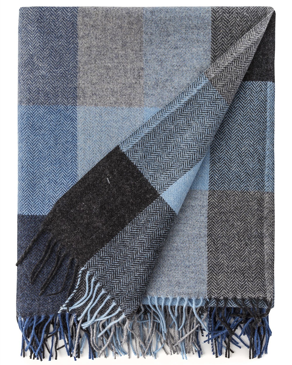 AVOCA Lambswool Denim Throw 56"x72" Large