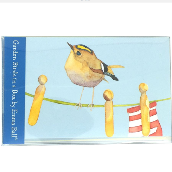 Emma Ball 10 Notecards in a Box Garden Birds (5 designs) GBB