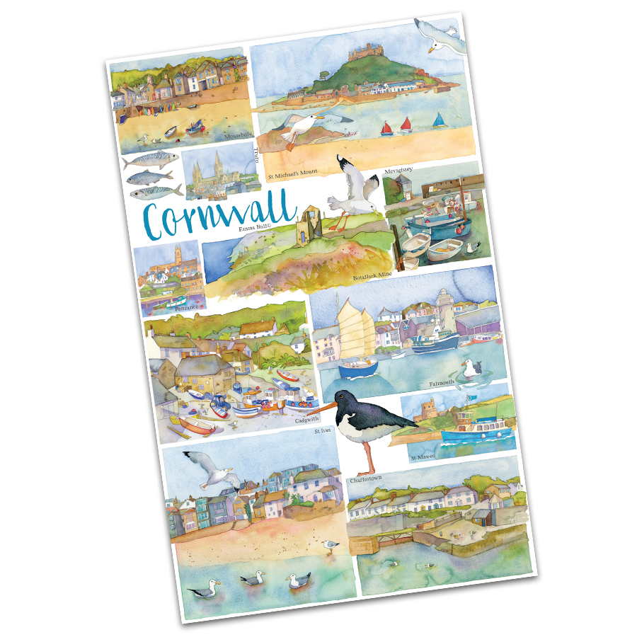 Emma Ball - South Cornwall Tea Towel TTS